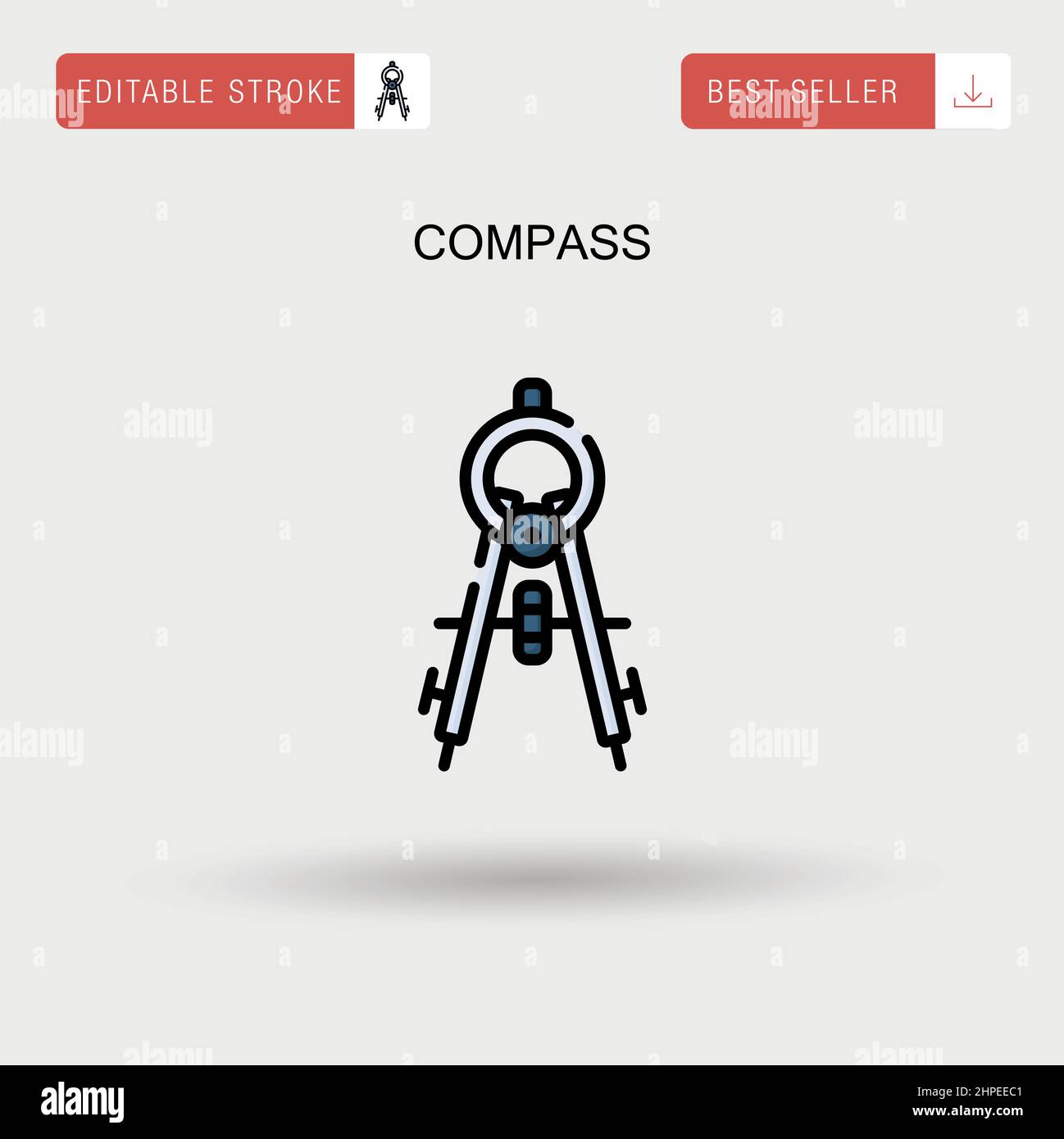 Compass Simple vector icon Stock Vector Image & Art - Alamy