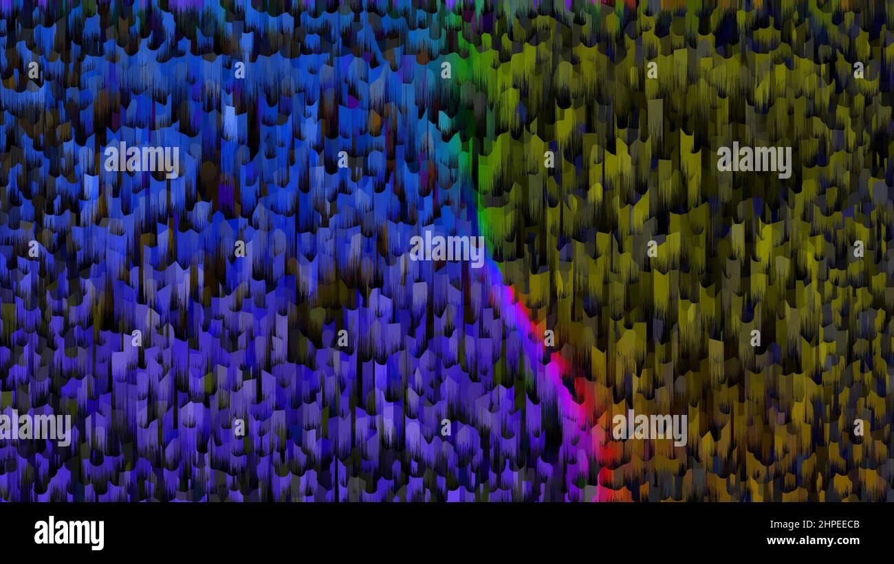 An abstract neon glitch art texture background image Stock Photo - Alamy