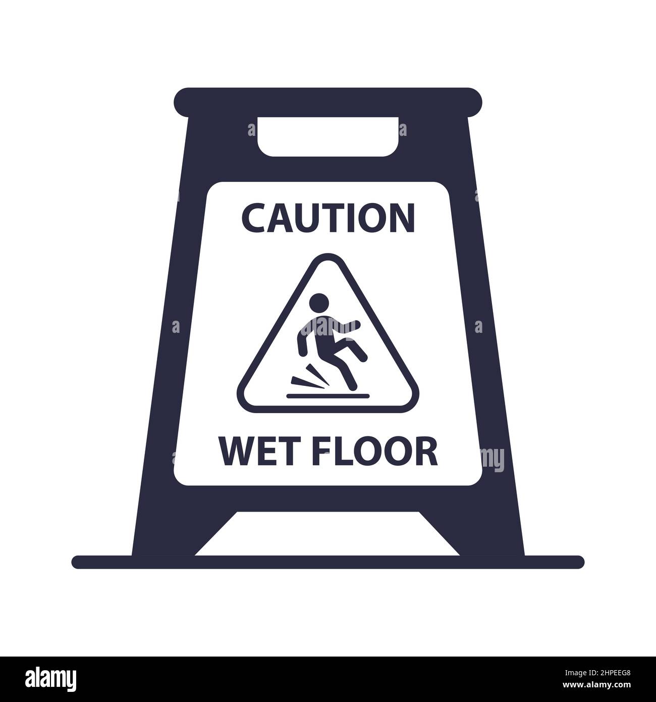 caution wet floor plate icon. flat vector illustration Stock Vector ...