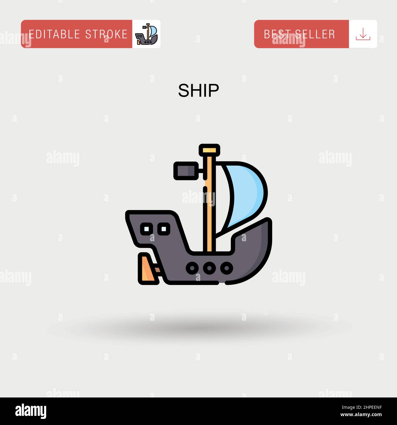 Ship Simple vector icon Stock Vector Image & Art - Alamy