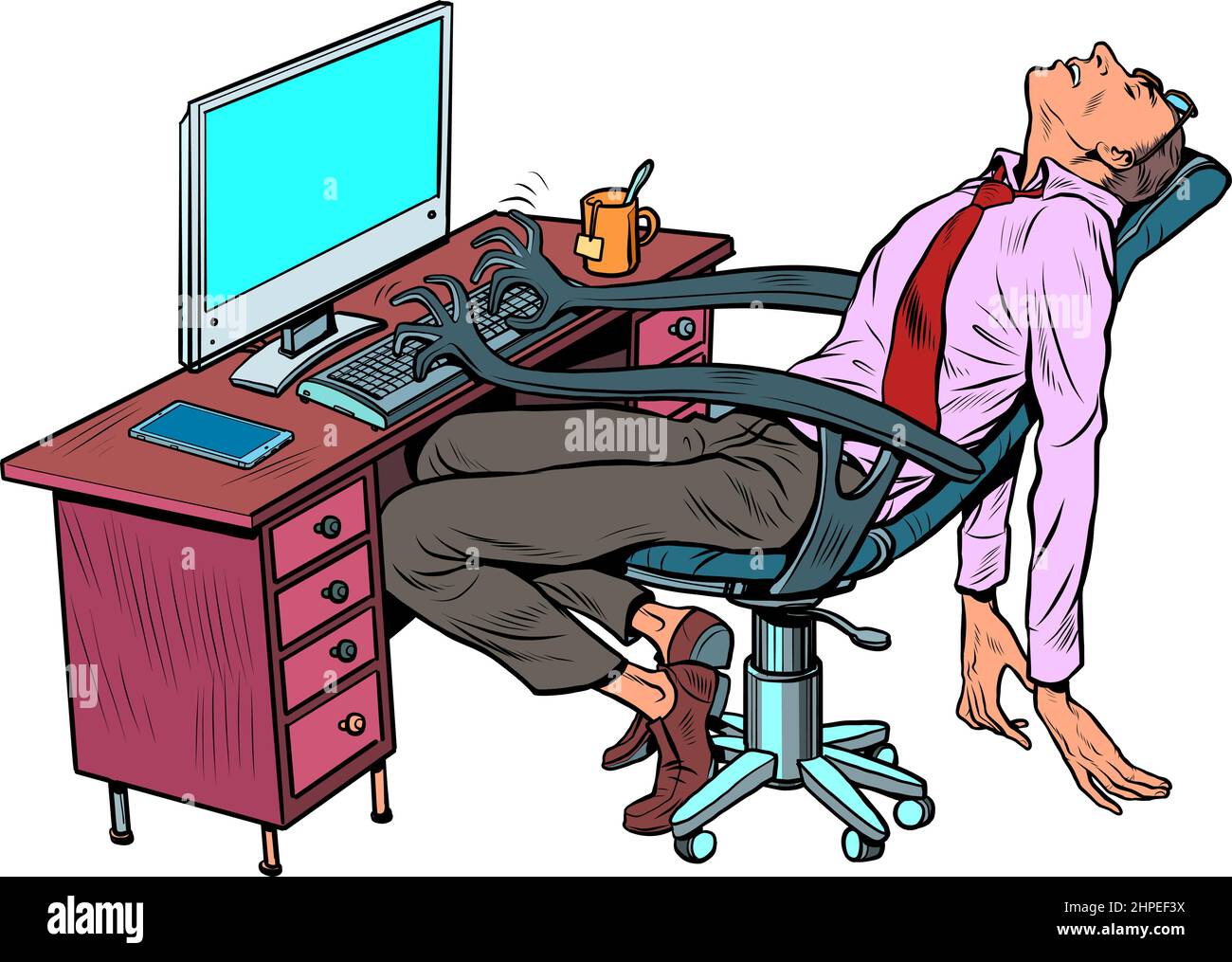 Person typing in office Cut Out Stock Images & Pictures - Alamy