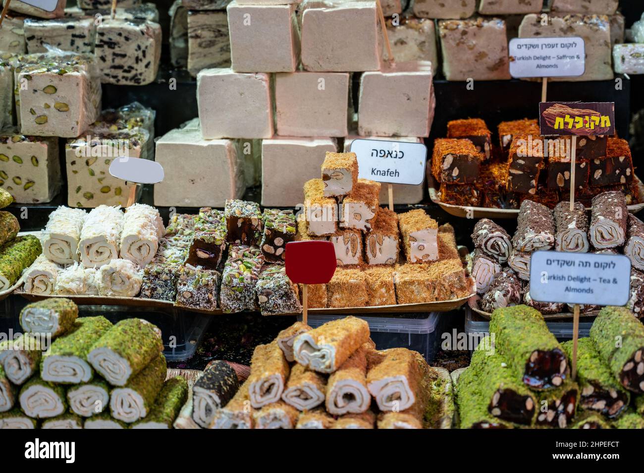Oriental Arabic Turkish Sweets and dessert at the market Stock Photo ...