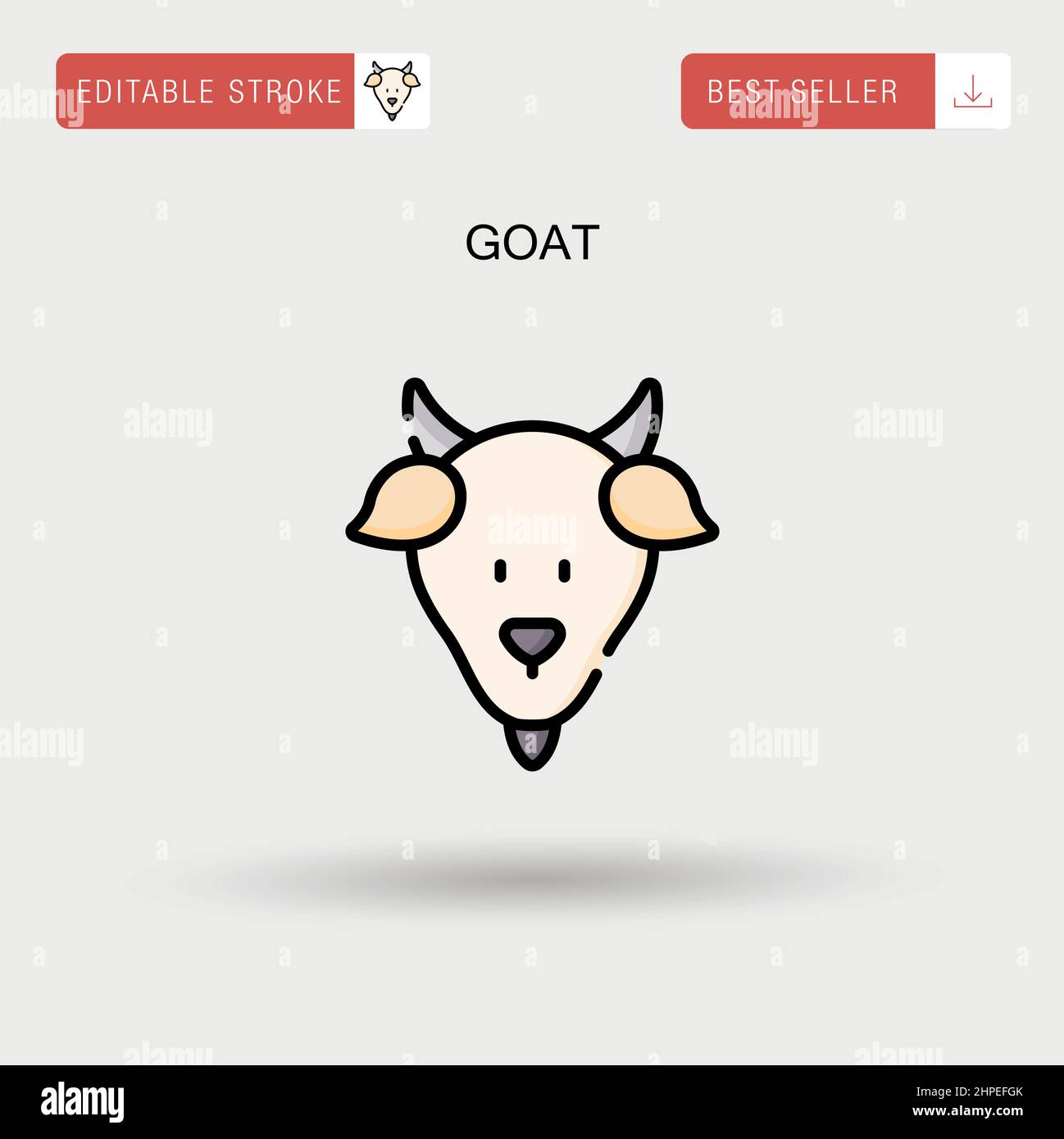 Simple goat logo hi-res stock photography and images - Alamy