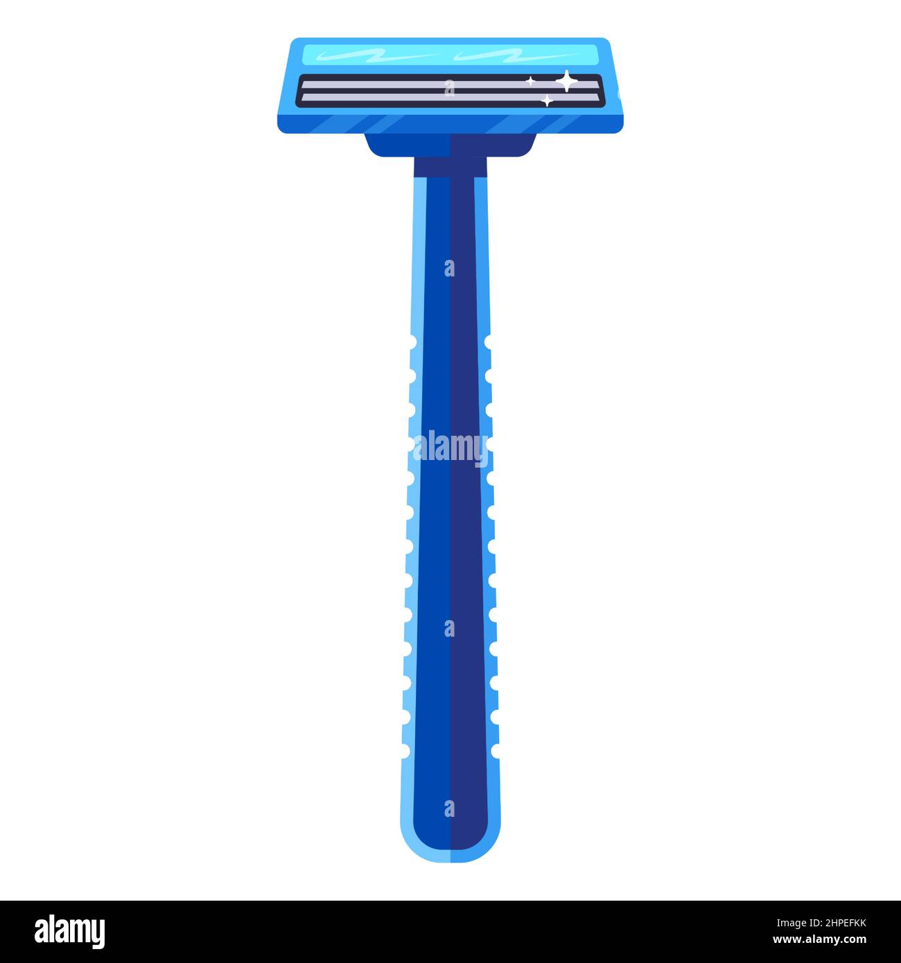 blue razor shaving machine. flat vector illustration Stock Vector Image ...