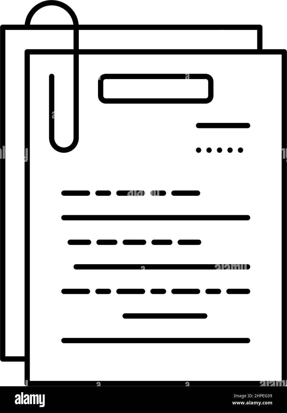 note paper list line icon vector illustration Stock Vector Image & Art ...