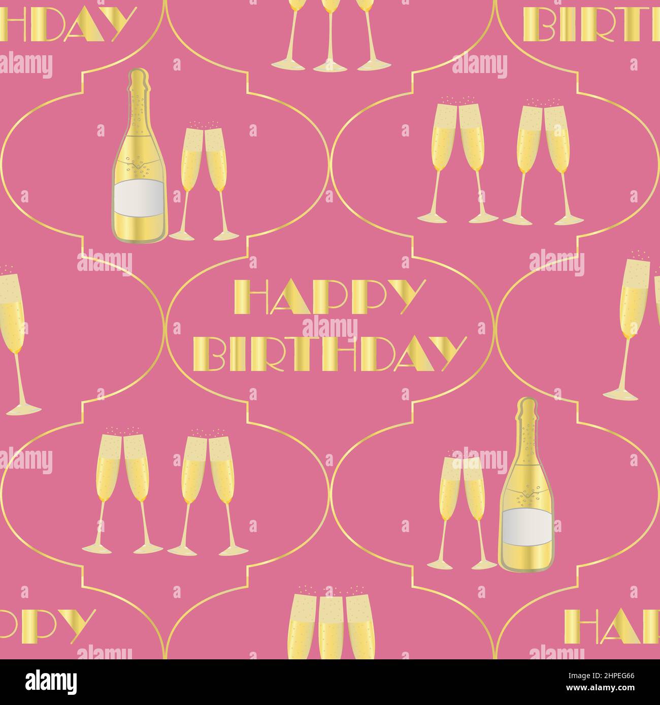 Happy Birthday Celebration Champagne