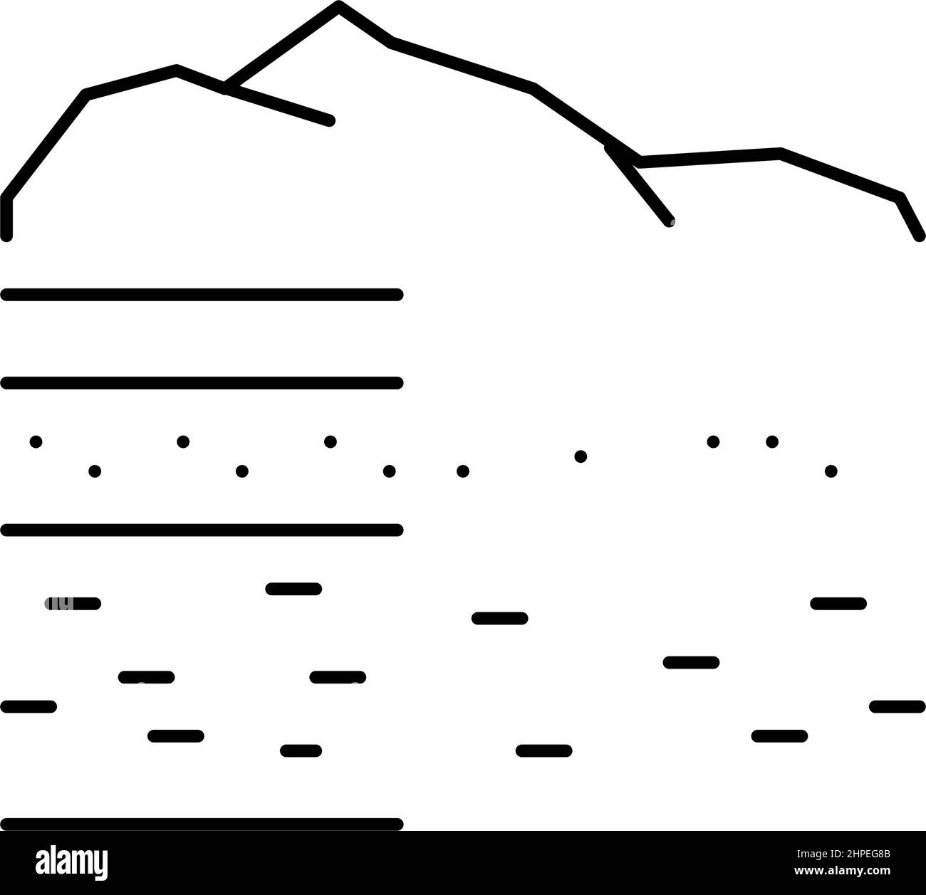 lithosphere ecosystem line icon vector illustration Stock Vector Image ...