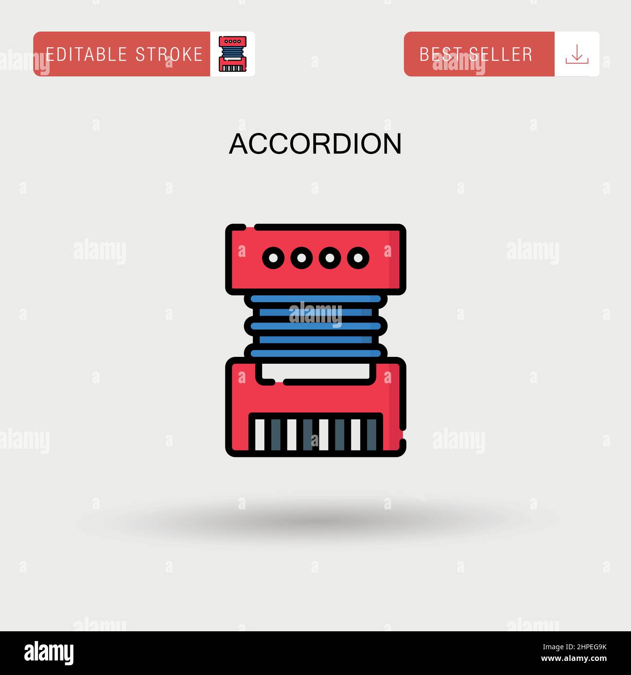 Accordion musical instrument Stock Vector Images - Alamy