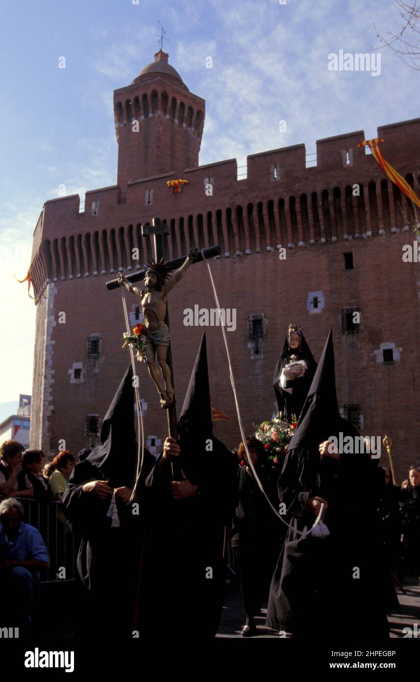 Vendredi saint procession de la sanch perpignan Stock Photo - Alamy