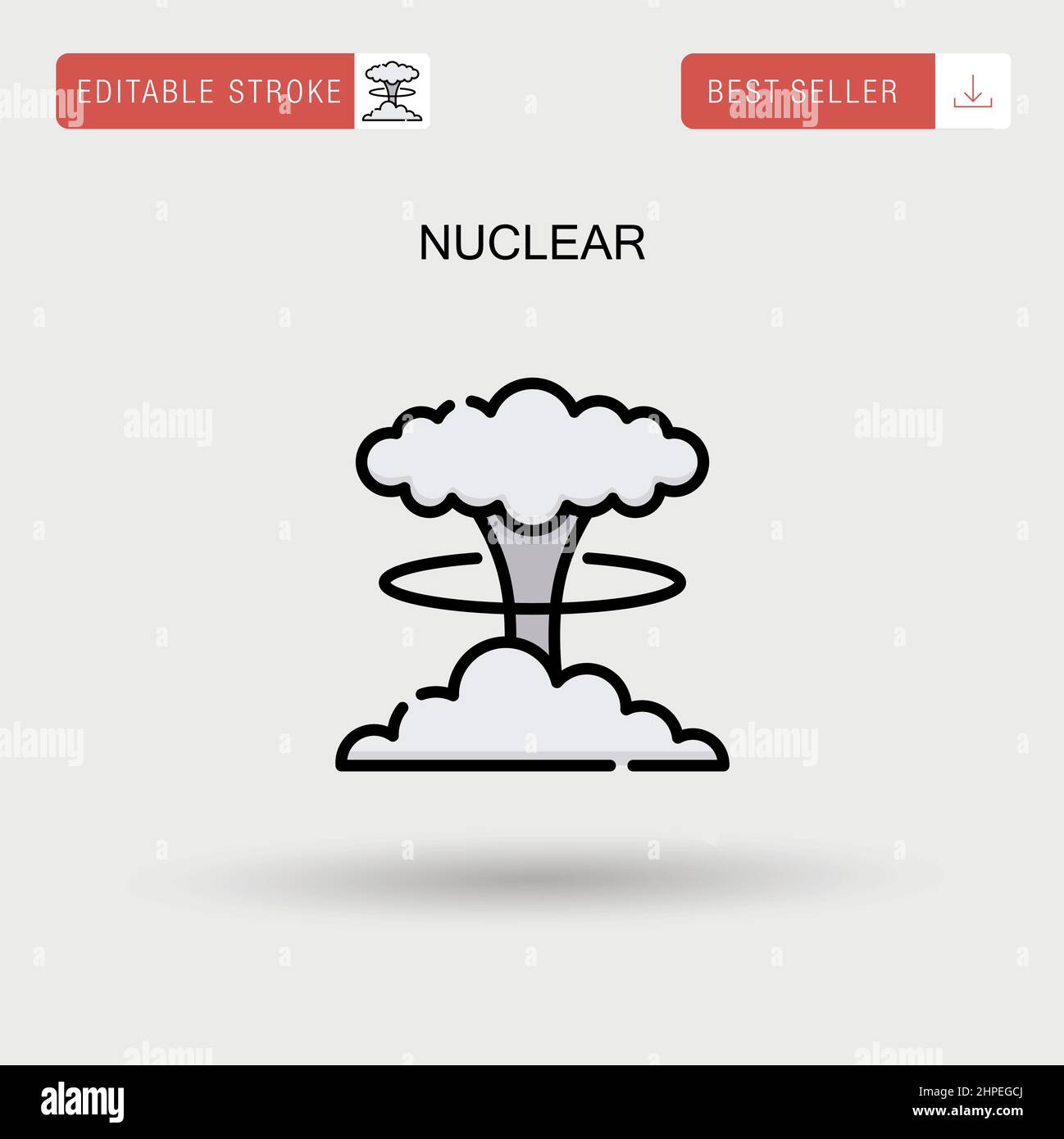 Nuclear Simple vector icon Stock Vector Image & Art - Alamy