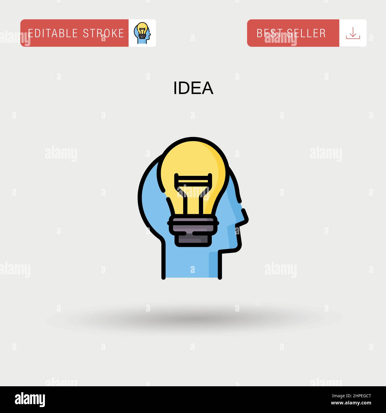 Idea lamp drawing black Stock Vector Images - Alamy