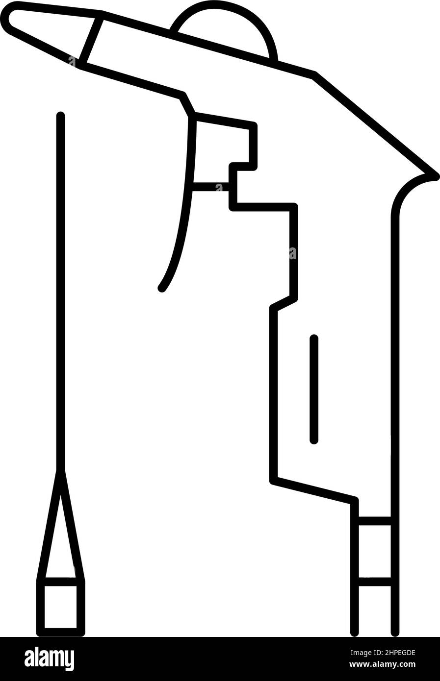 gun of air compressor line icon vector illustration Stock Vector Image ...