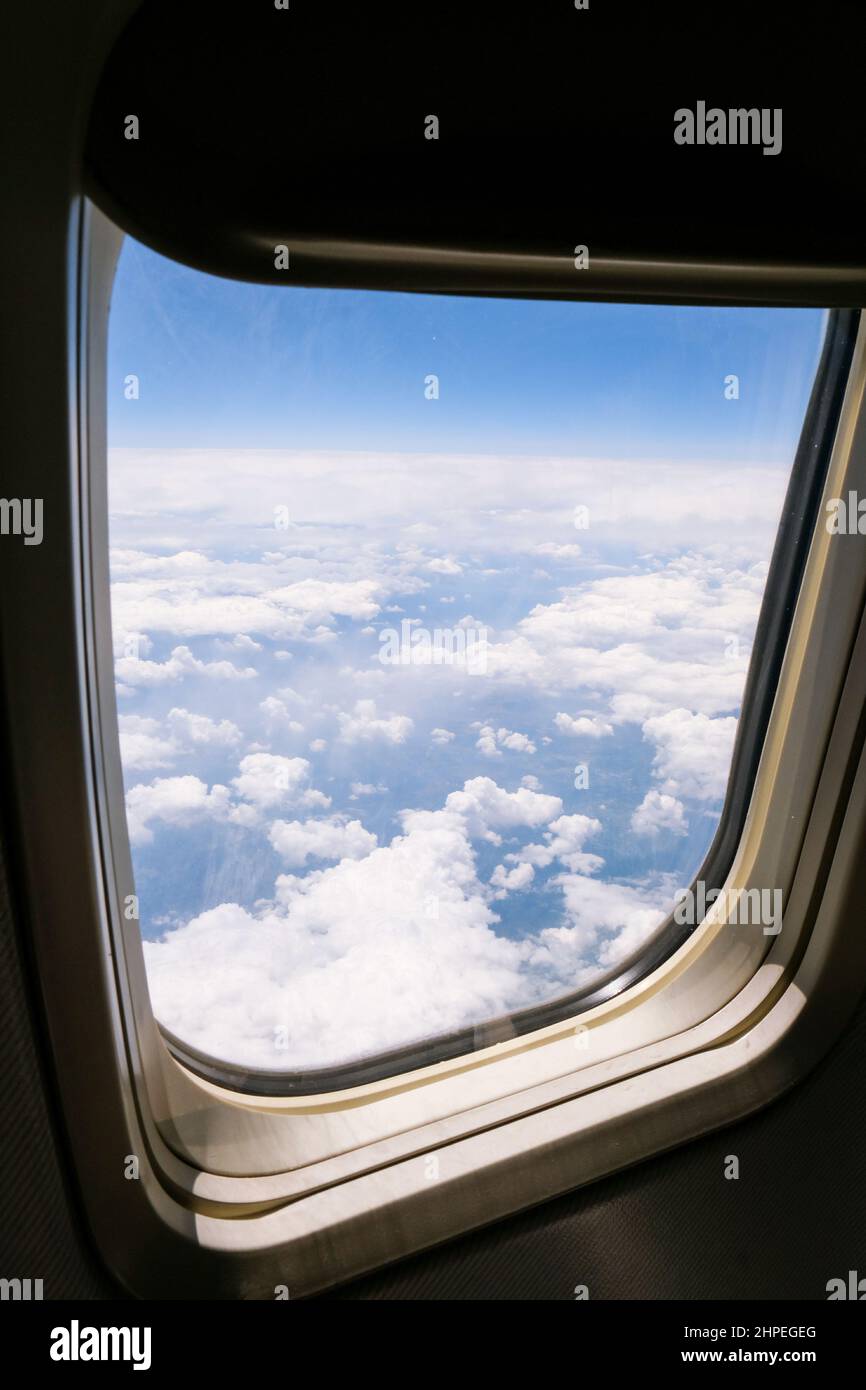 Airplane flight. View from the window of the plane. Airplane, Aircraft ...