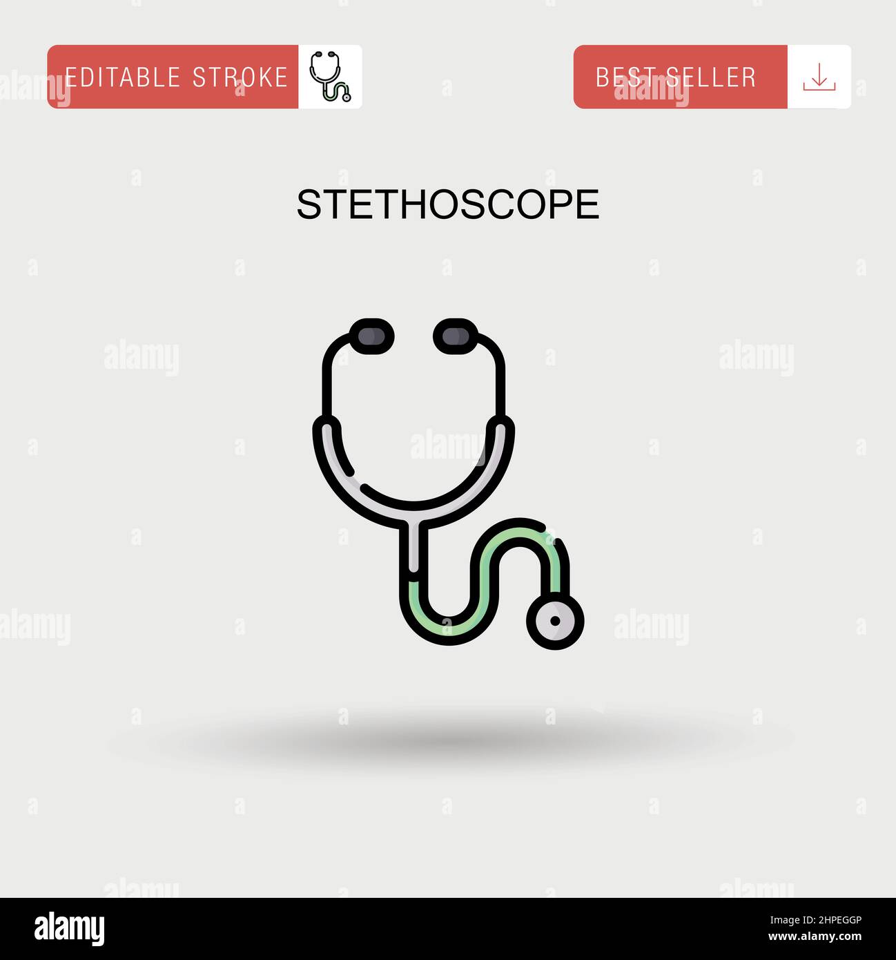 Stethoscope Simple vector icon Stock Vector Image & Art - Alamy