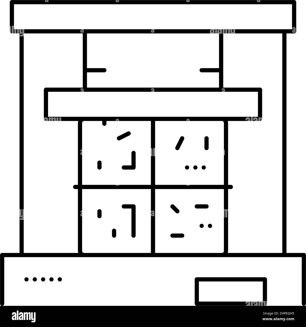 pressing aluminium line icon vector illustration Stock Vector Image ...