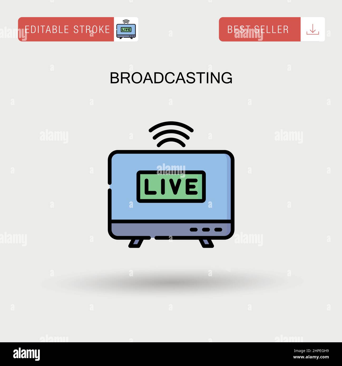 Broadcasting button Stock Vector Images - Alamy