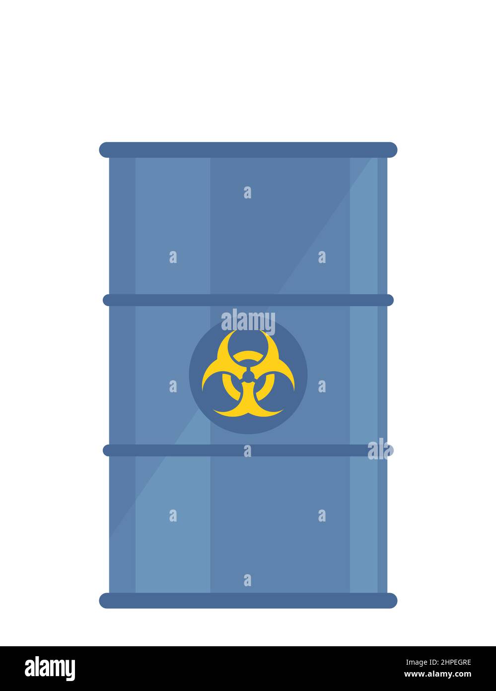 Barrel of biohazard waste. Barrel with biohazard icon on it. Ecology ...