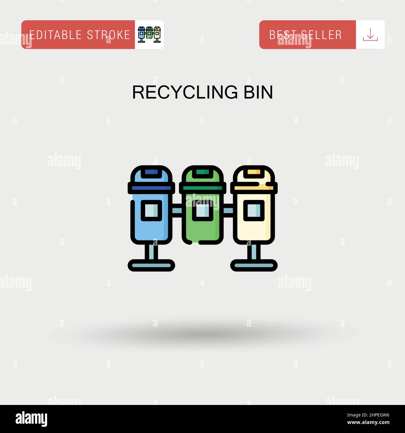 Recycling bin Simple vector icon Stock Vector Image & Art - Alamy