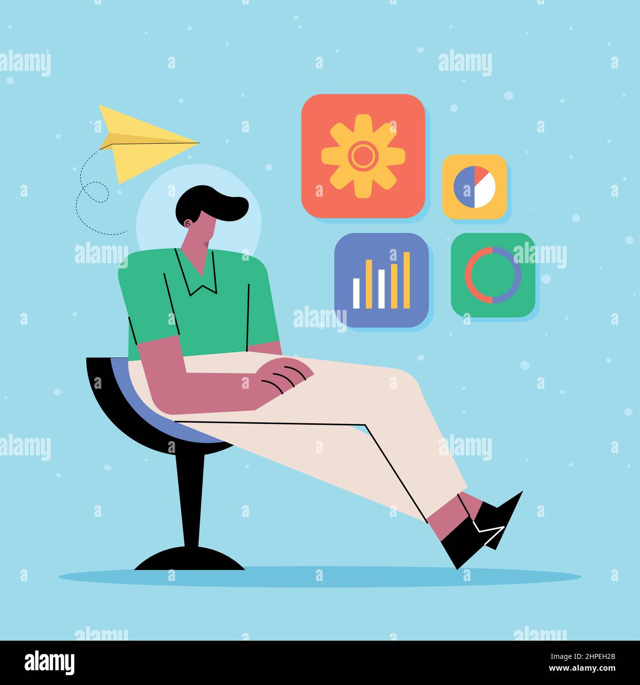 Man carry chair Stock Vector Images - Alamy