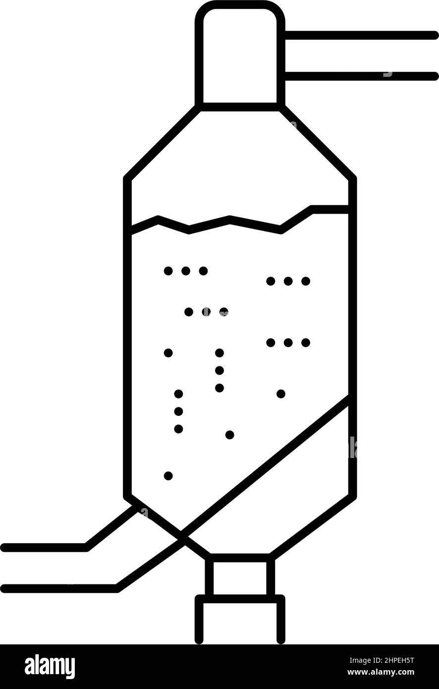 leaching aluminium production line icon vector illustration Stock ...