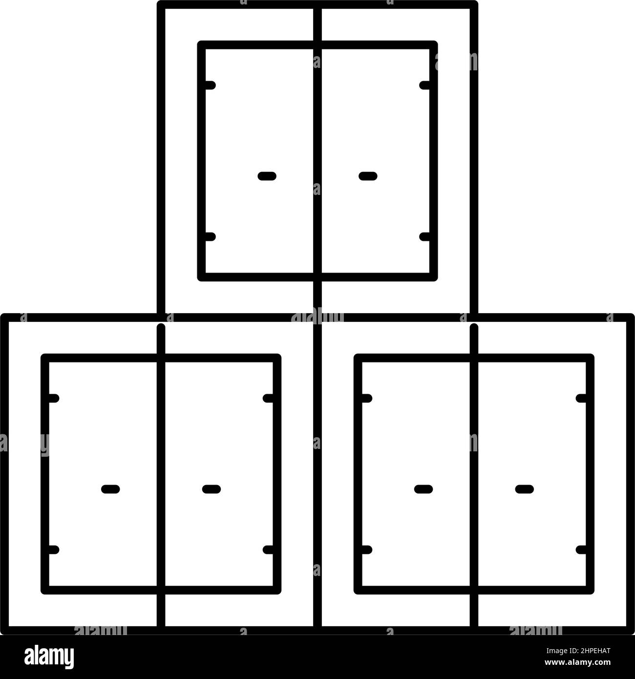 container stack port line icon vector illustration Stock Vector Image ...