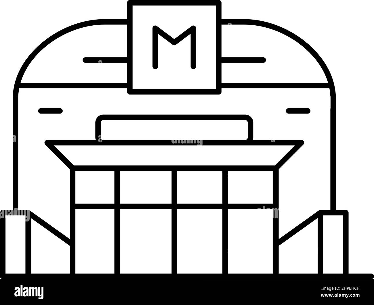 metro station line icon vector illustration Stock Vector Image & Art ...