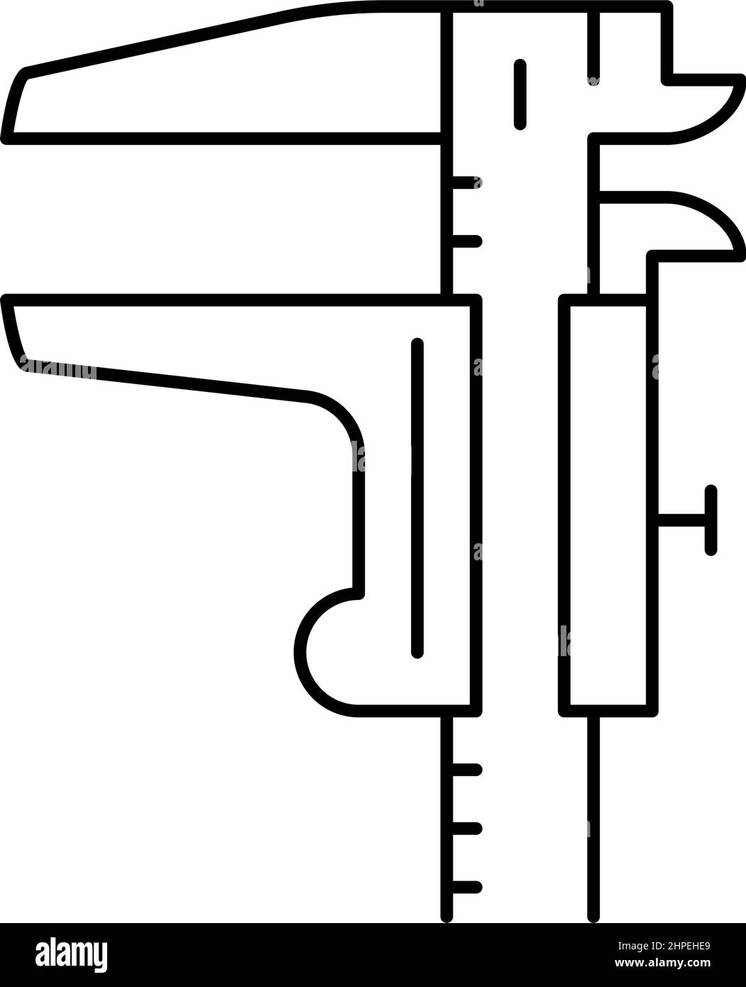 calipers tool line icon vector illustration Stock Vector Image & Art - Alamy