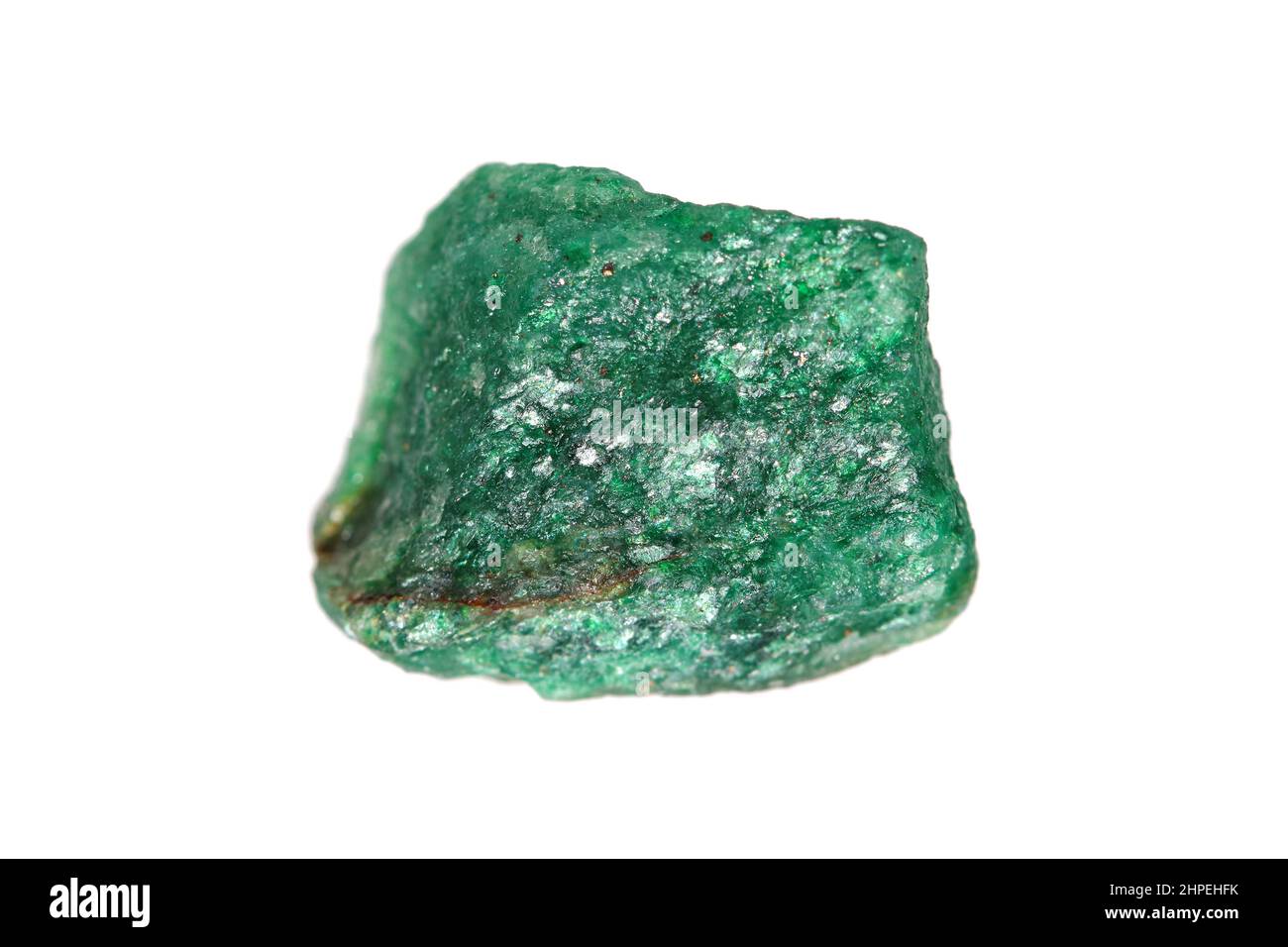 Closeup natural rough green Aventurine gemstone with an optical ...
