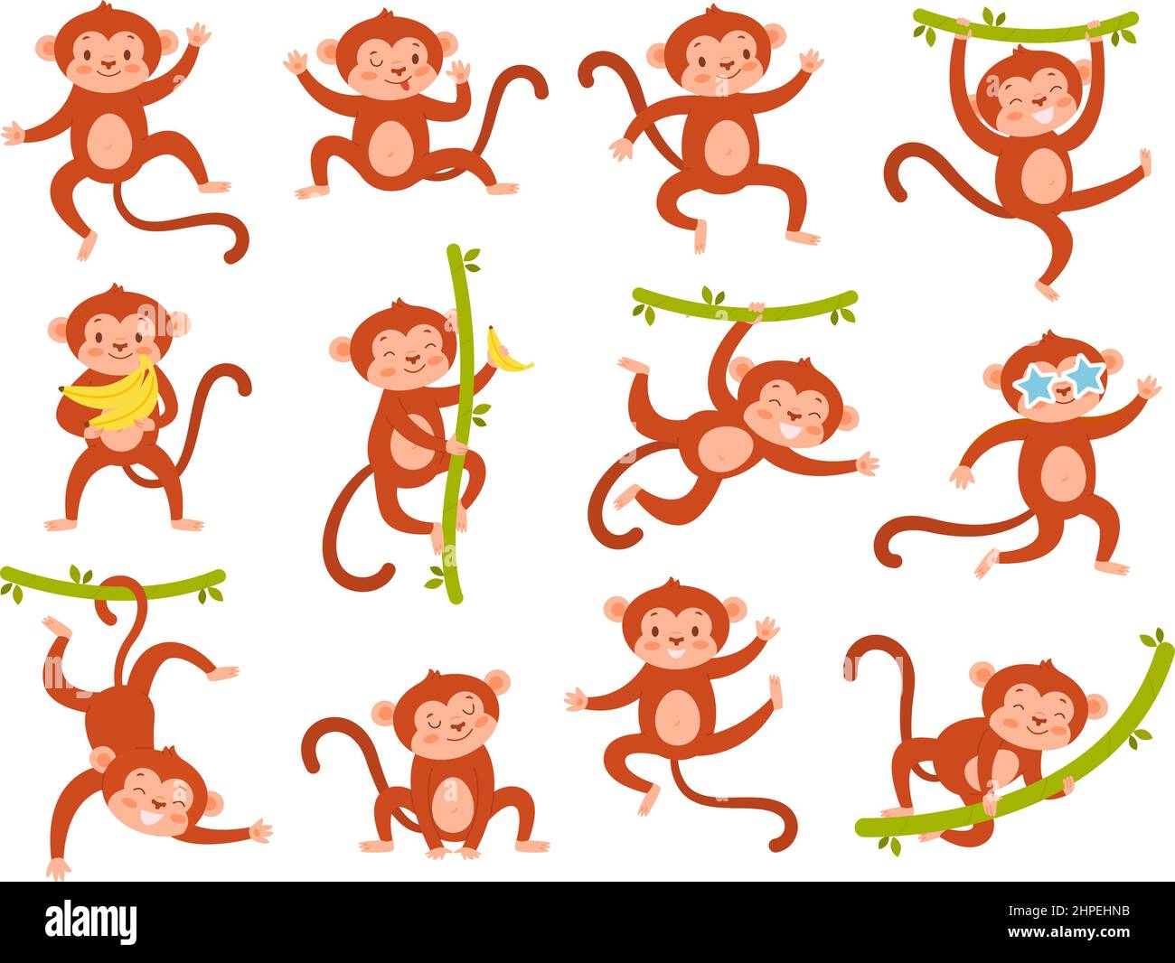 Monkey pose Stock Vector Images - Alamy