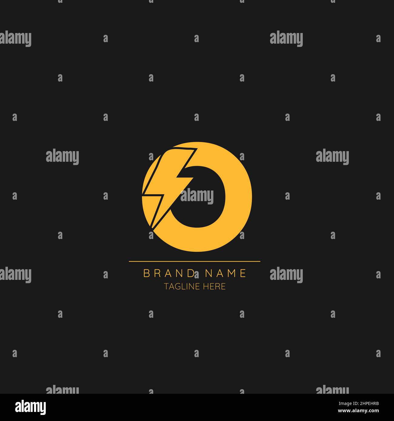Initial O Letter with Lightning Bolt Logo Icon Stock Vector Image & Art ...