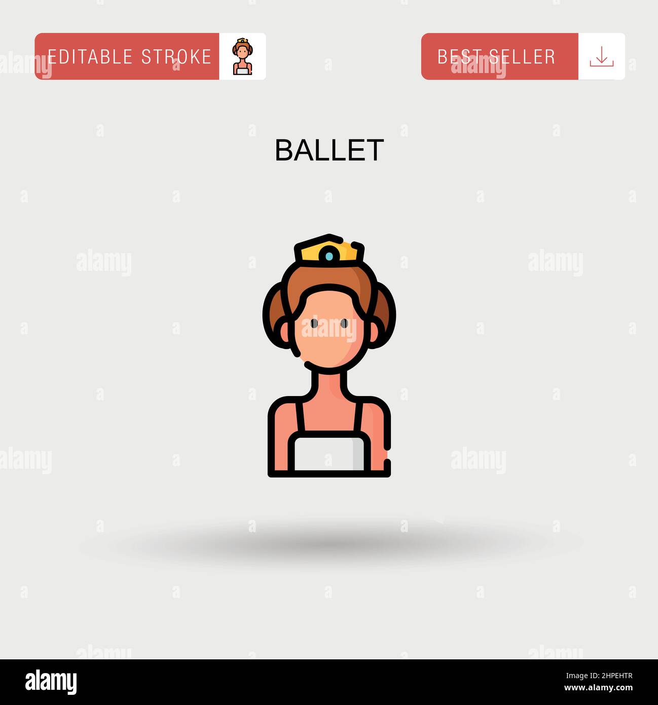Ballet Simple vector icon Stock Vector Image & Art - Alamy