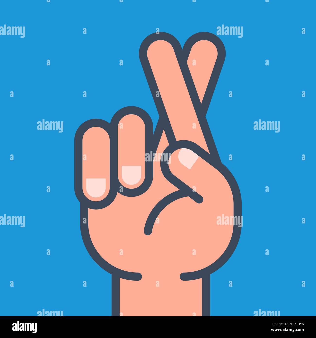 Keep the fingers crossed Stock Vector Images - Alamy