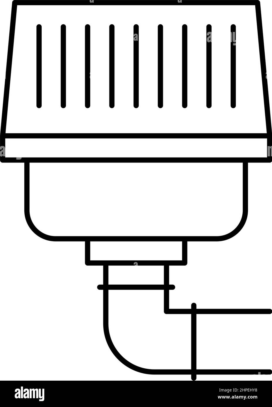 filter of drainage system line icon vector illustration Stock Vector ...