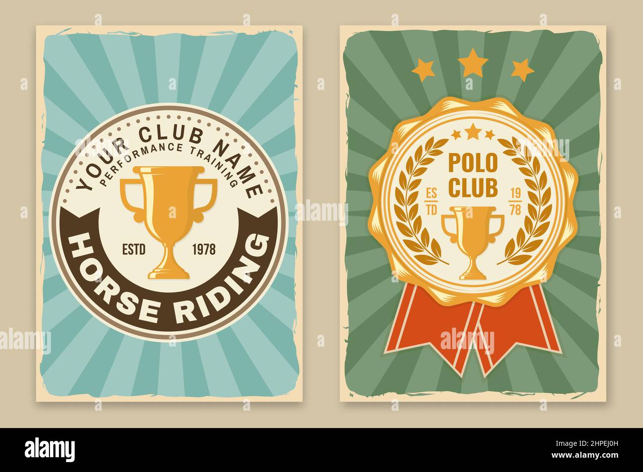 Vintage horse racing posters Stock Vector Images - Alamy