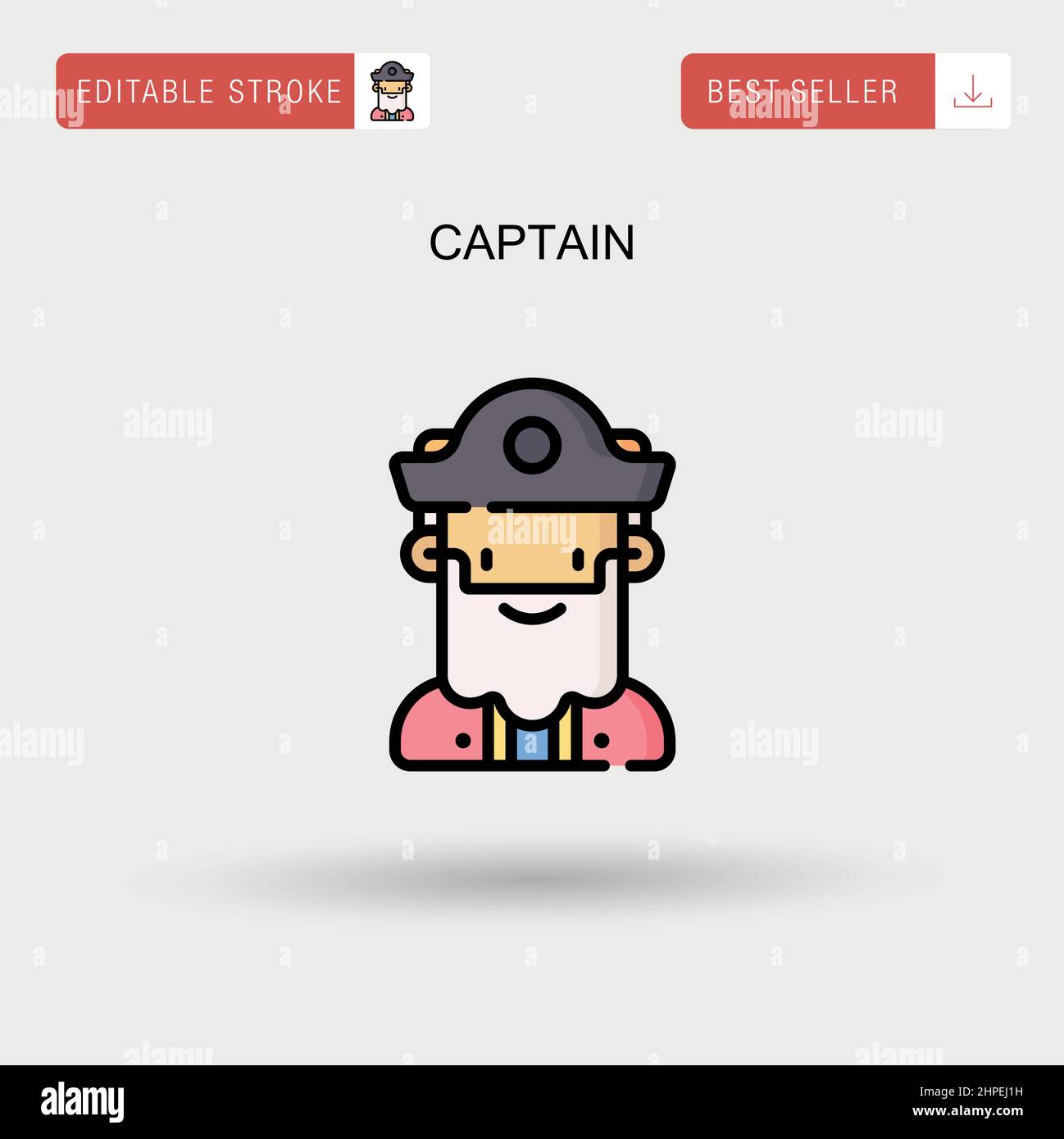 Captain Simple vector icon Stock Vector Image & Art - Alamy