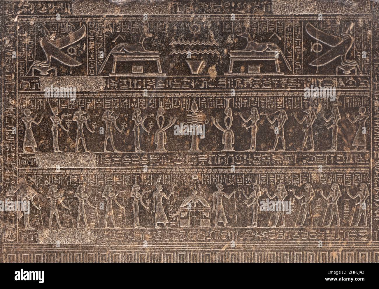 Unique engraved drawing on the tomb wall in Egypt Stock Photo - Alamy