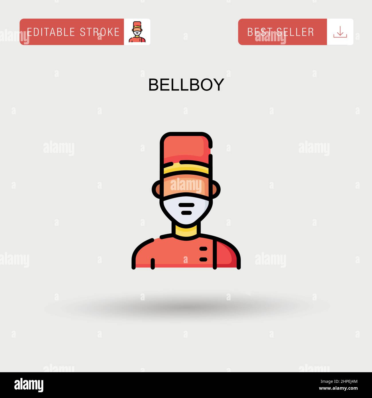 Bellboy Simple vector icon Stock Vector Image & Art - Alamy