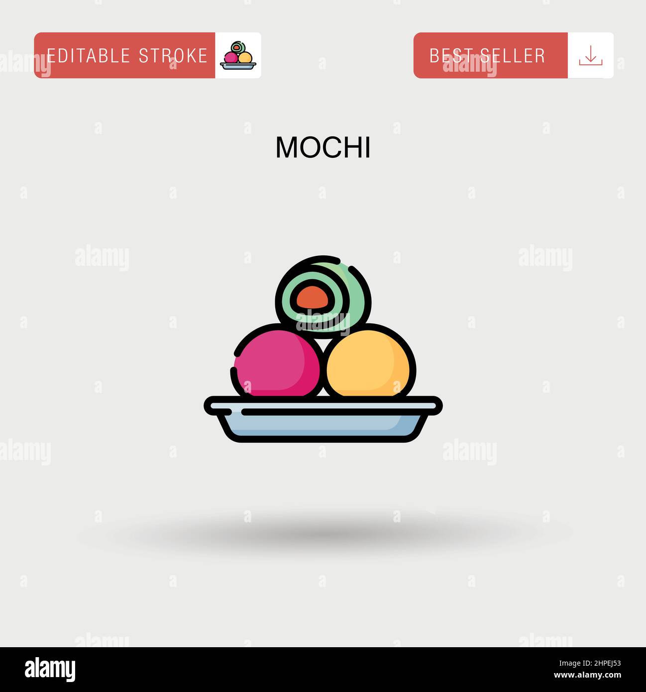 Daifuku mochi japanese dessert Stock Vector Images - Alamy