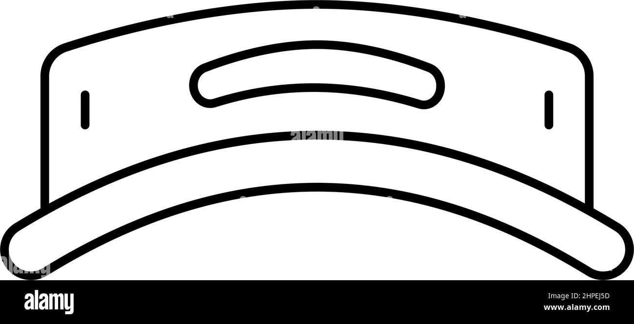 visor hat golf player line icon vector illustration Stock Vector Image ...