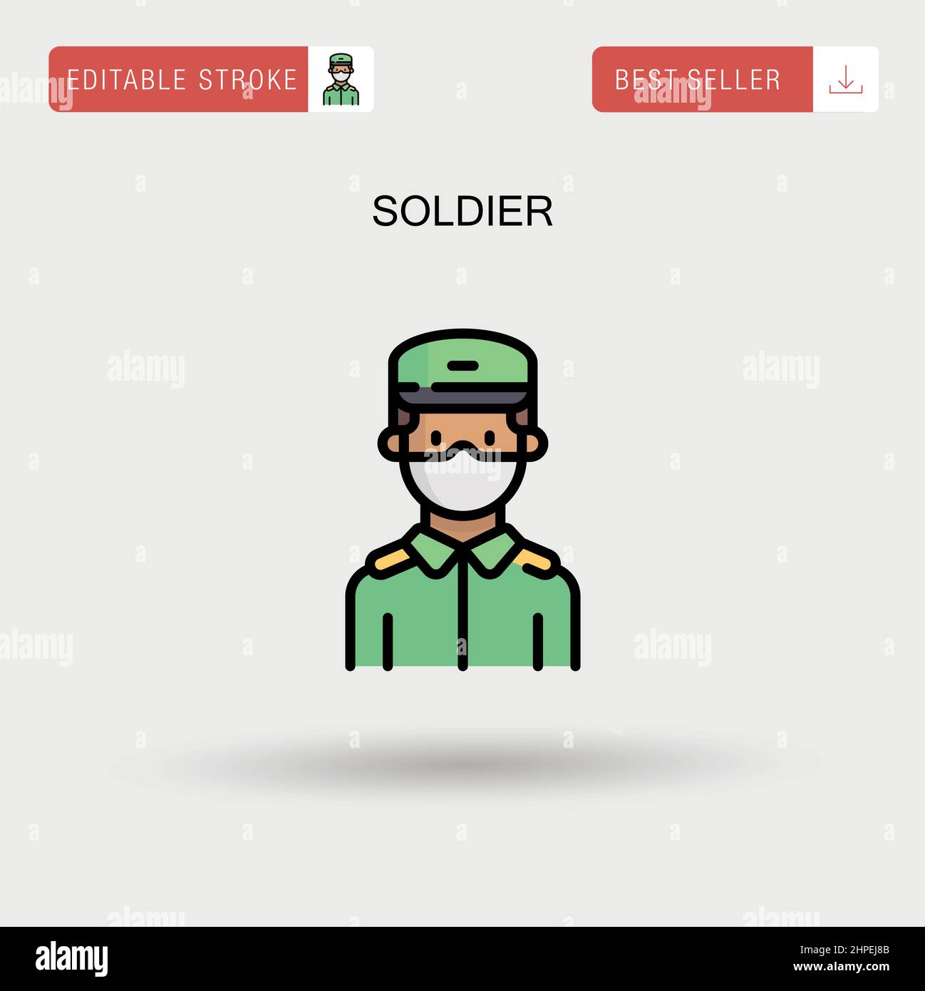Soldier Simple vector icon Stock Vector Image & Art - Alamy