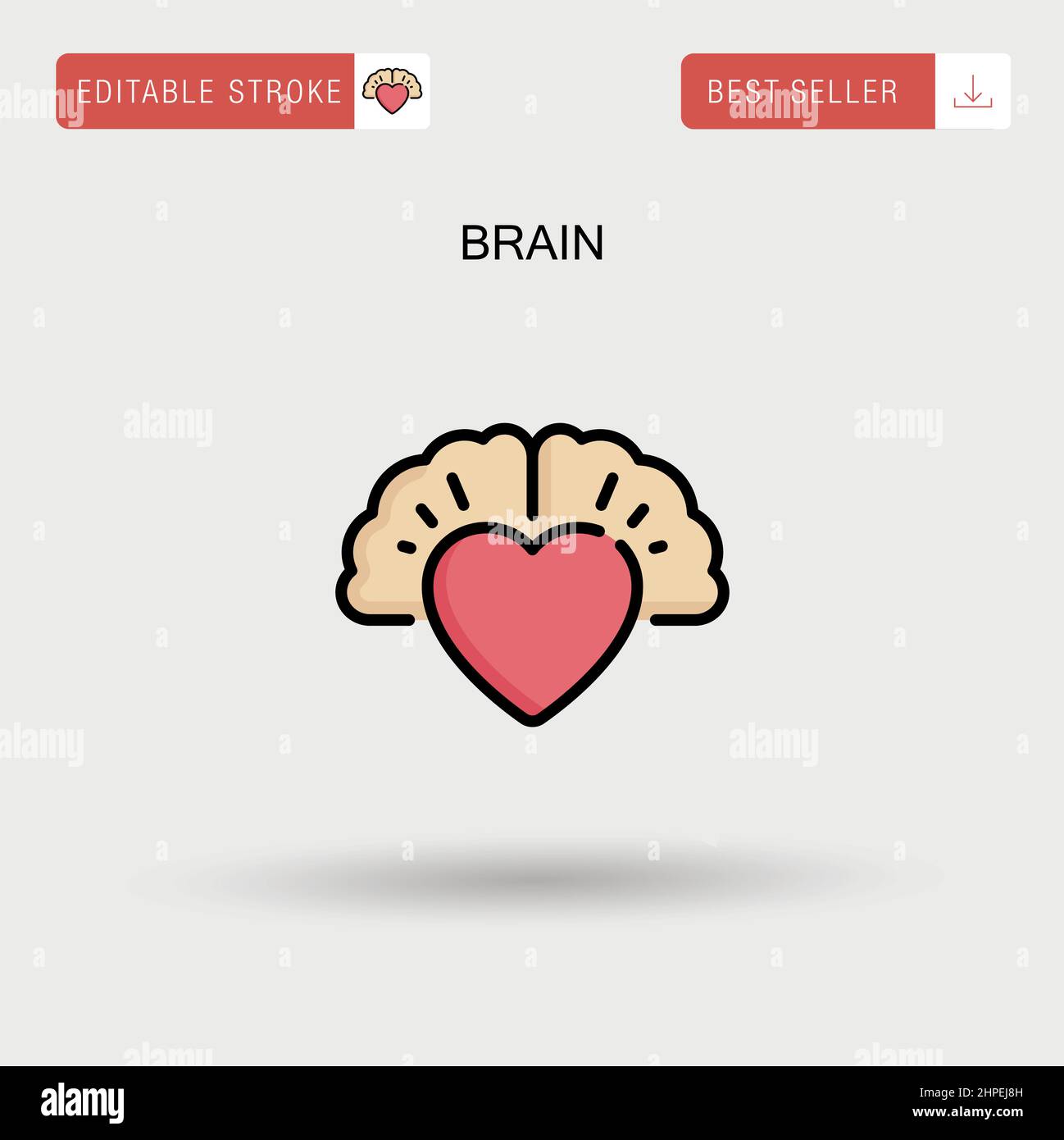 Brain Simple vector icon Stock Vector Image & Art - Alamy