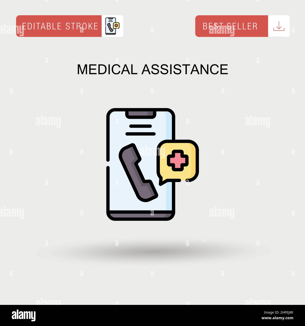 Medical assistance Simple vector icon Stock Vector Image & Art - Alamy