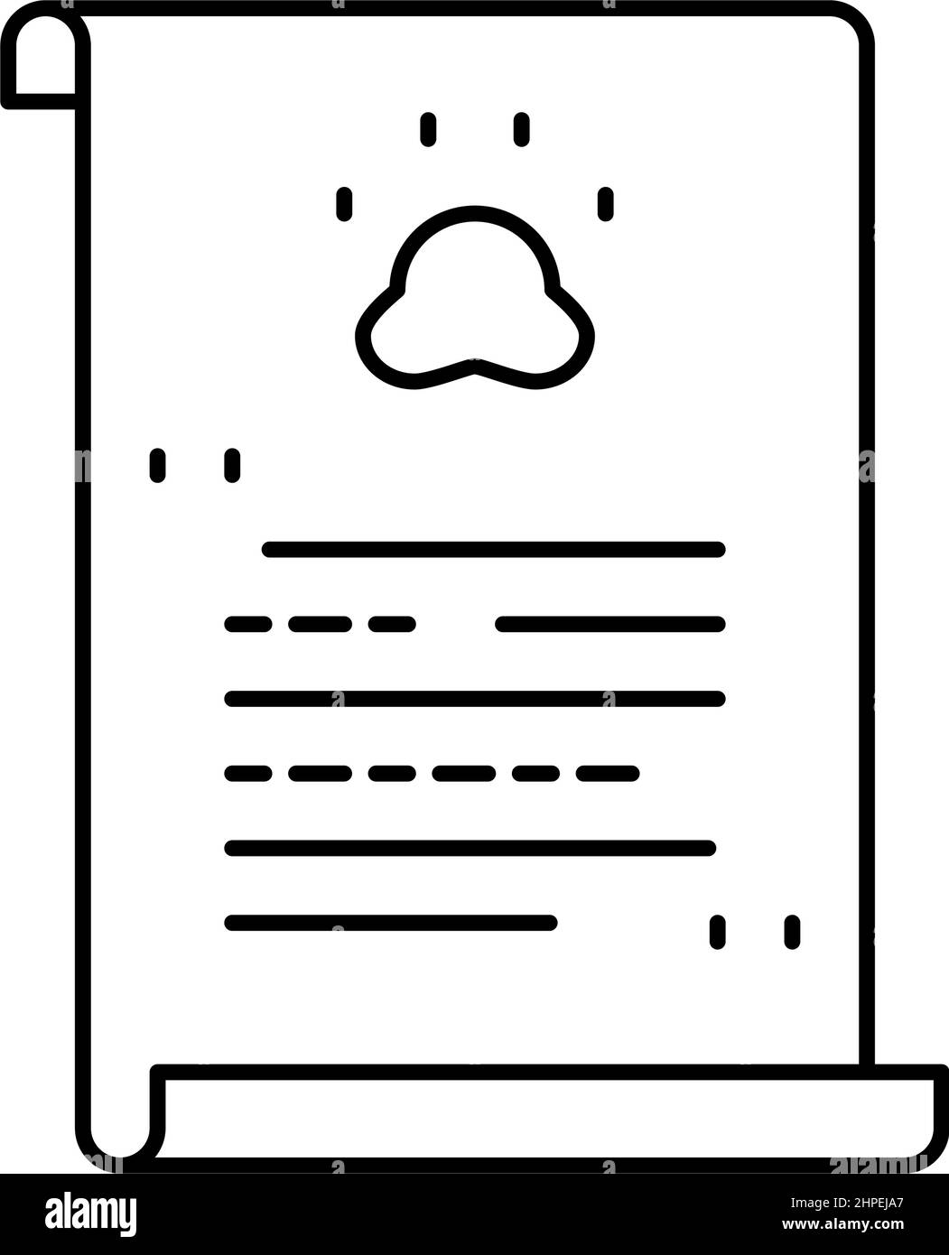 prayer pet funeral line icon vector illustration Stock Vector Image ...