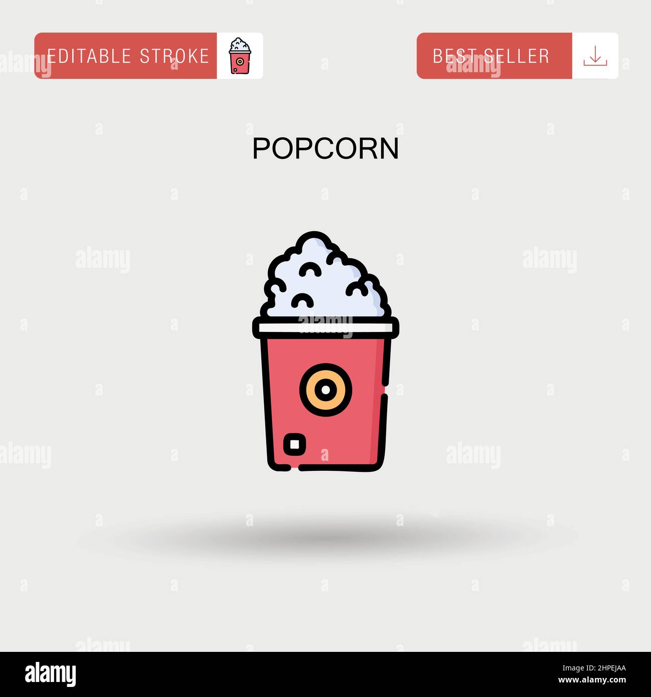 Popcorn Simple vector icon Stock Vector Image & Art - Alamy