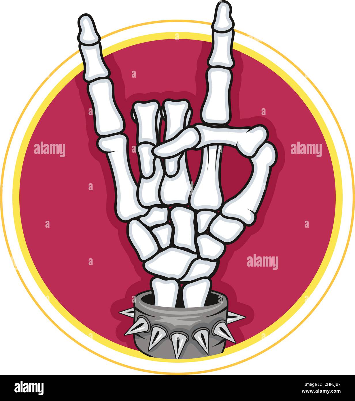 skeleton hand symbol patch isolated Stock Vector Image & Art - Alamy
