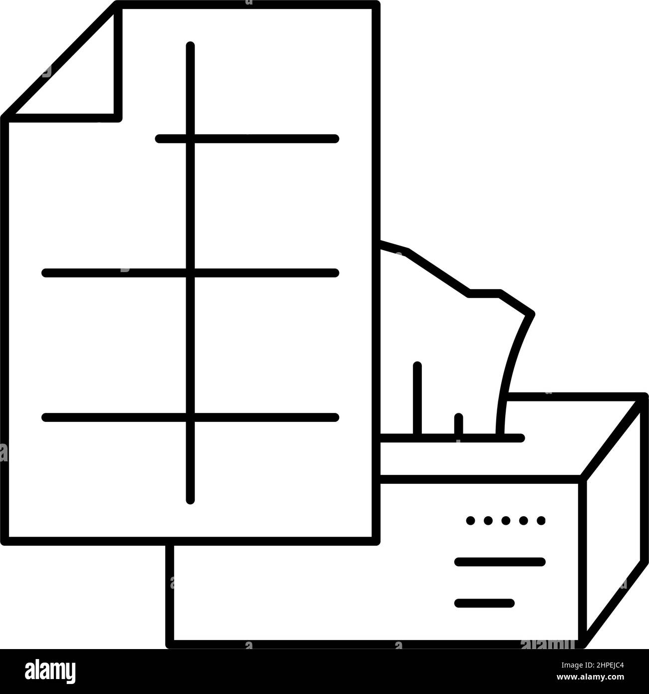 tissue paper line icon vector illustration Stock Vector Image & Art - Alamy