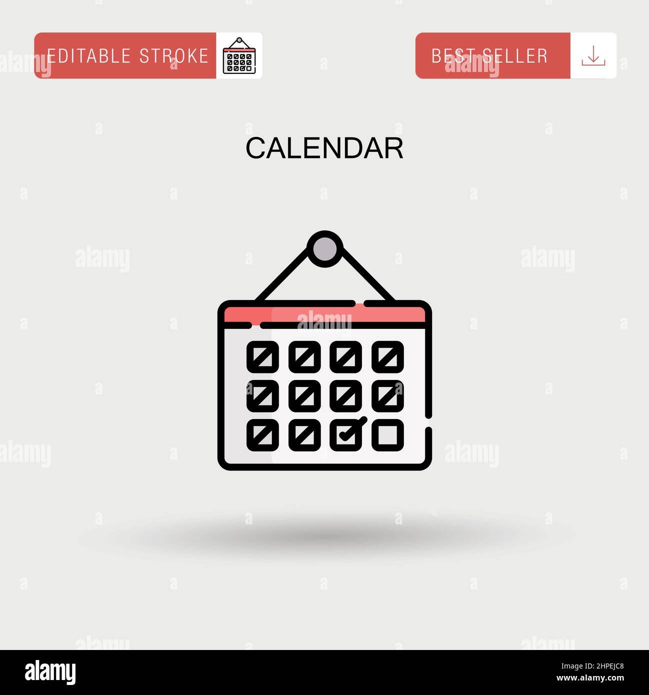 Calendar Simple vector icon Stock Vector Image & Art - Alamy