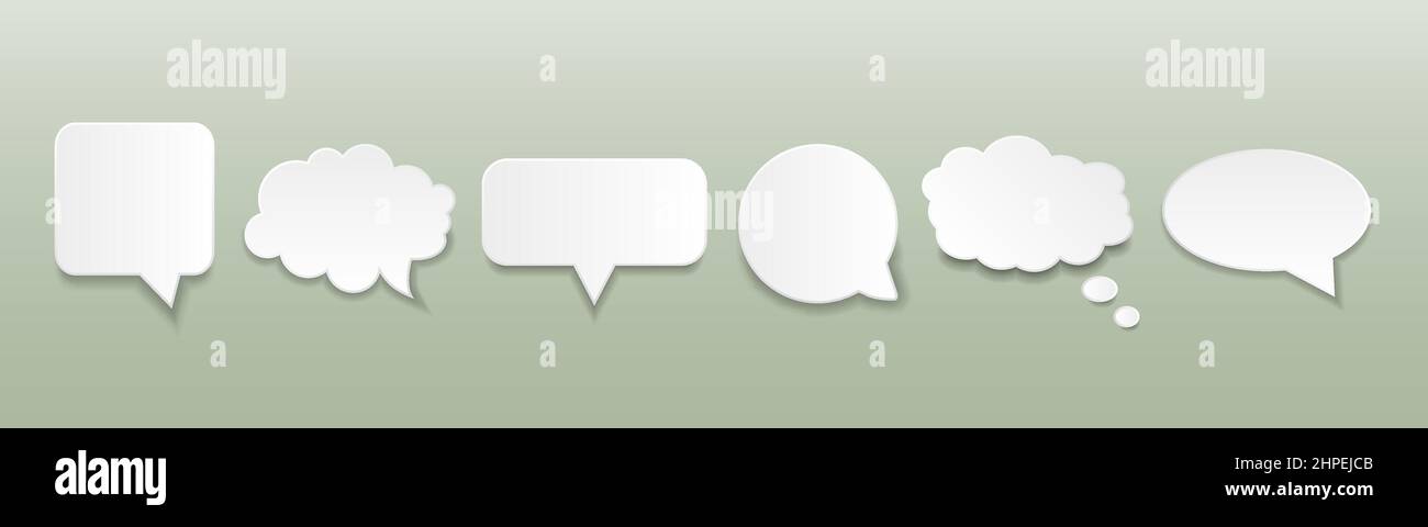 Speech Bubble set. Vector illustration. Flat design Stock Vector Image ...