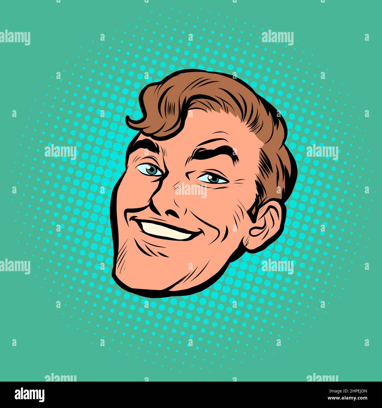 The head of a businessman, happiness smiles. Happy man portrait face ...