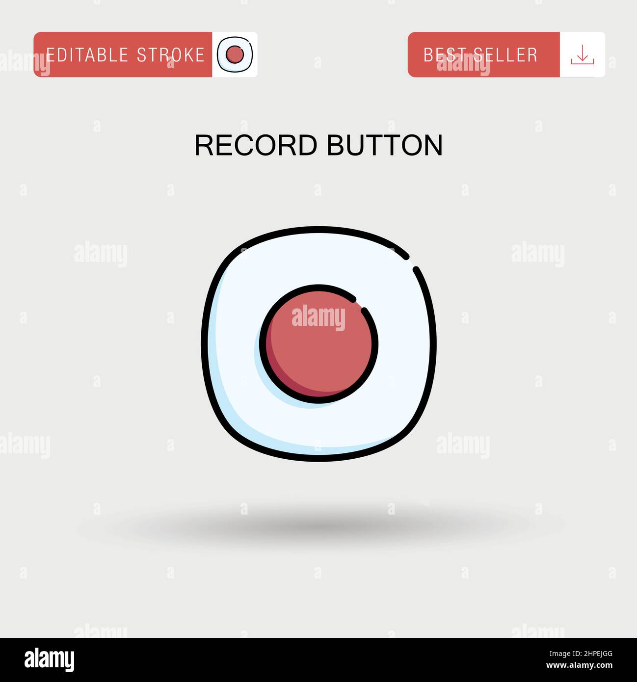 Record button Simple vector icon Stock Vector Image & Art - Alamy